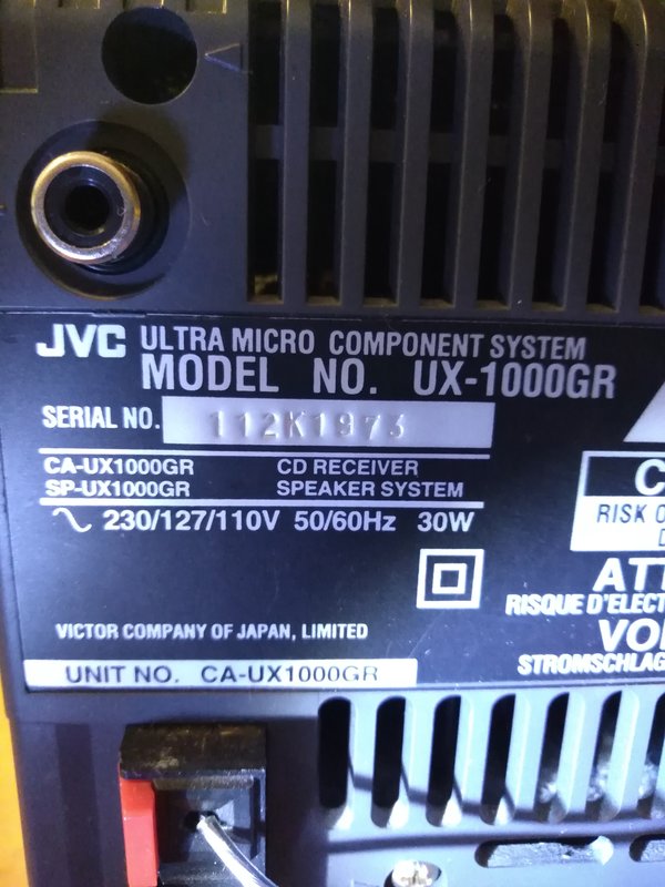 Jvc ux - 1000